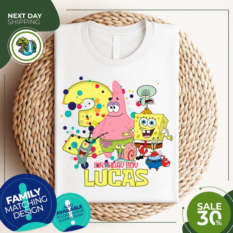 Sponge Bob Party Shirt - Etsy