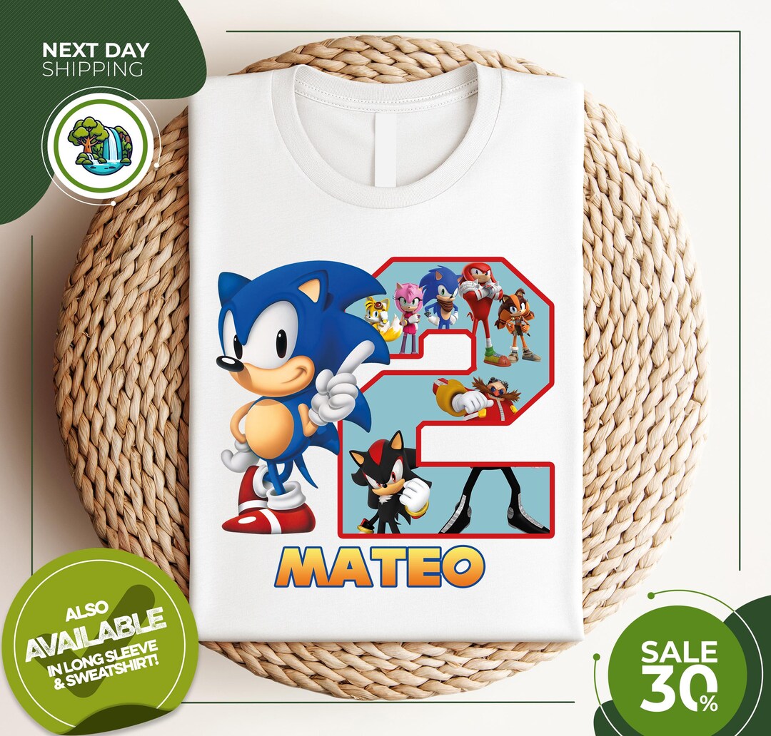 Custom Sonic Birthday Shirt | Sonic Birthday Shirt Personalized | Sonic ...
