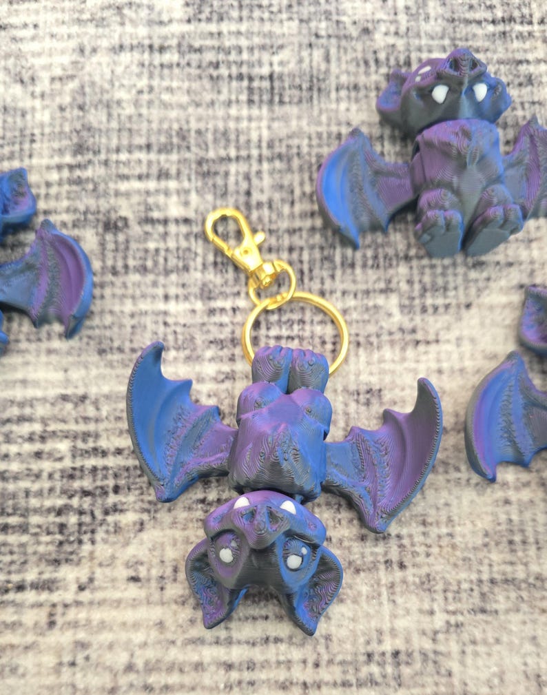 Tri Color Bats, 3d Print, Fidget Toy, Toy, Articulated Toy - Etsy