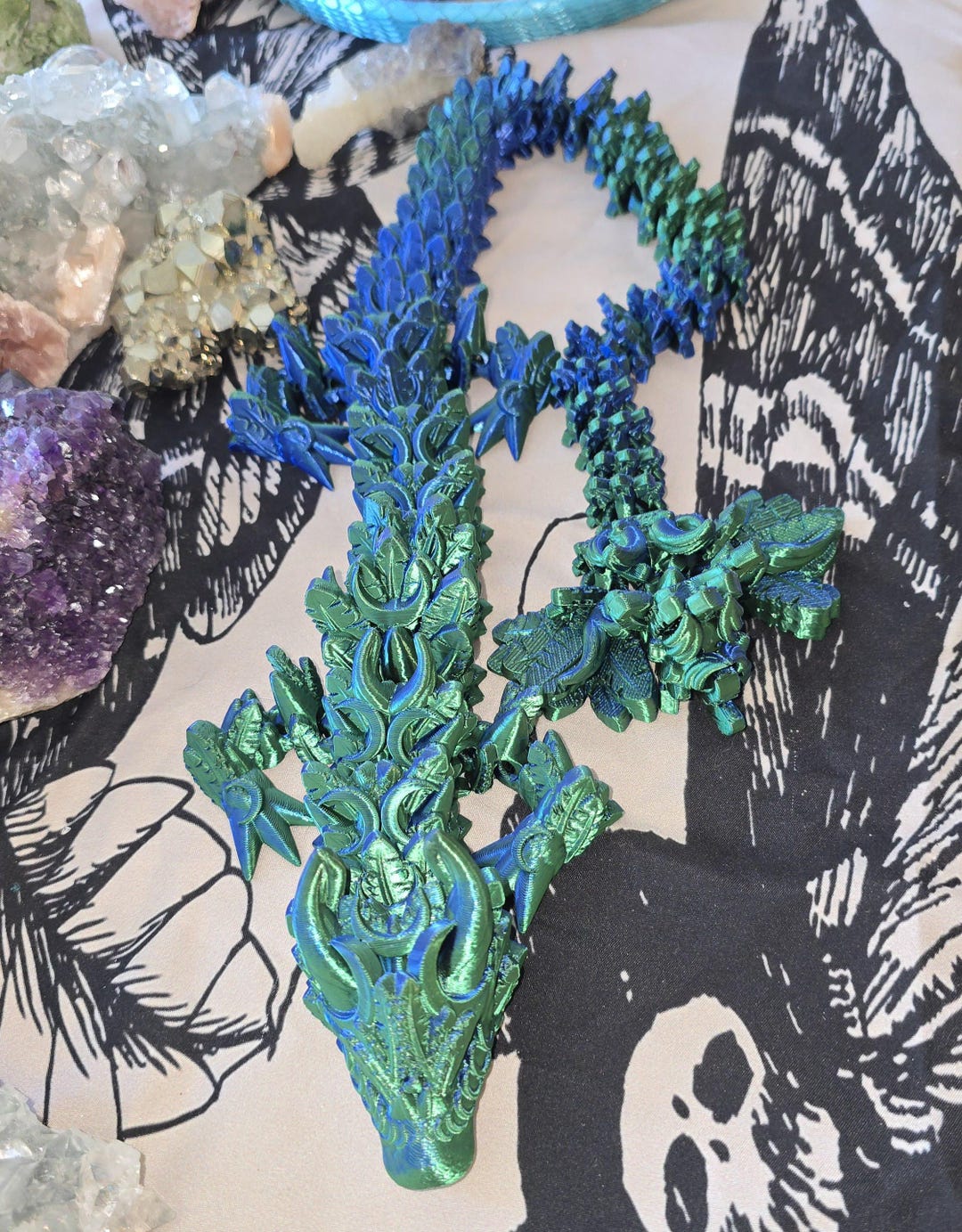 Lunar Dragon Dual Color 3d Print, Fidget Toy, Toy, Articulated Toy - Etsy