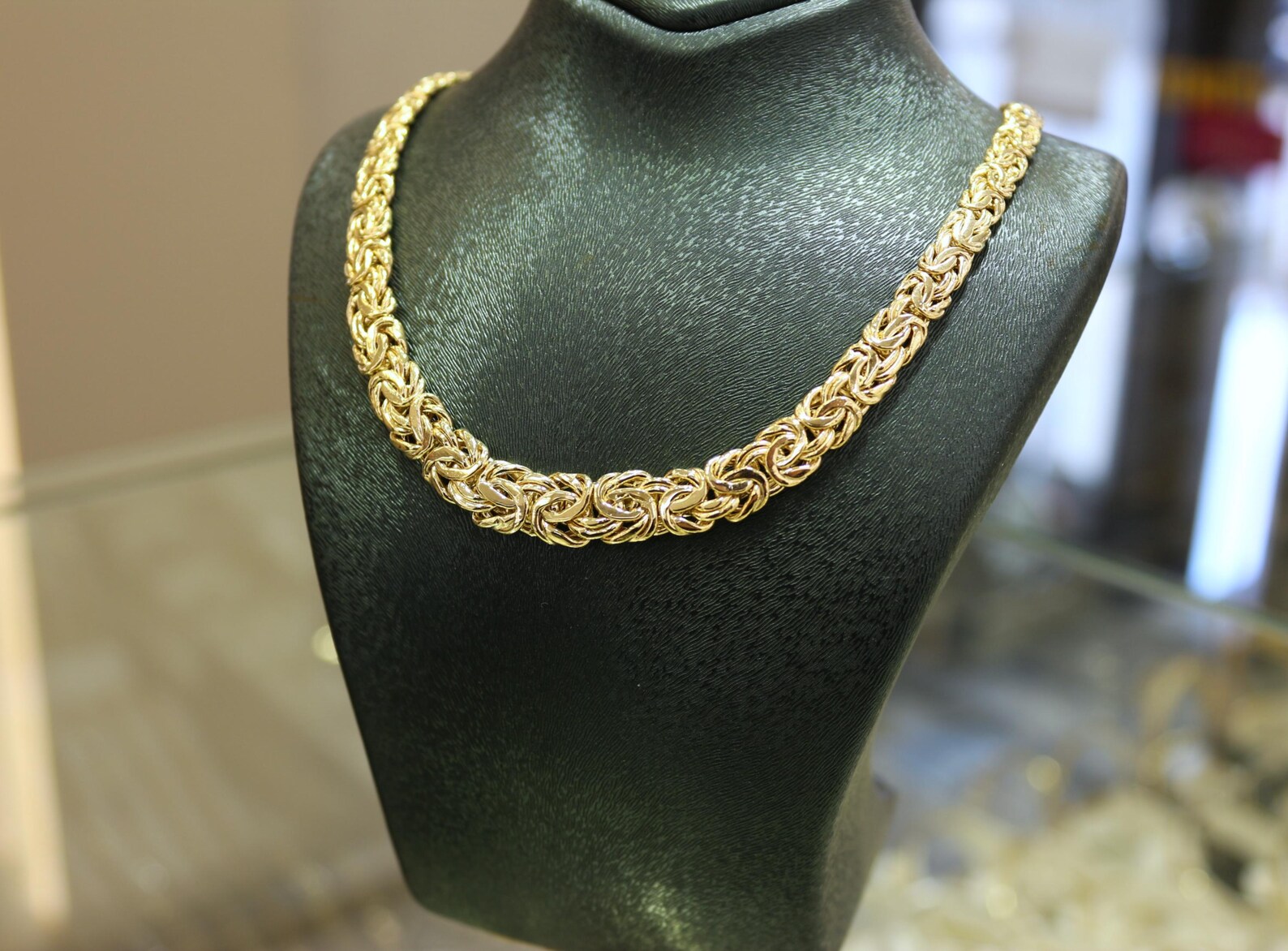 14K Gold Byzantine Chain Necklace, Gold Byzantine Chain, Gold King ...