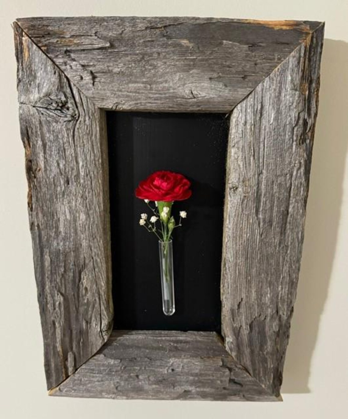 Rustic Weathered Wood Frame W/bud Vase - Etsy