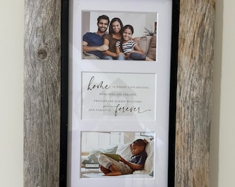 Rustic Weathered Wood Floating Picture Frame - Etsy