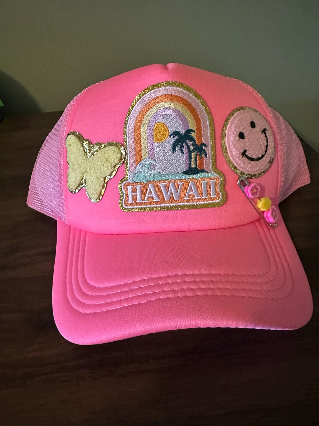 Pink Hawaiian Trucker Hat - Etsy