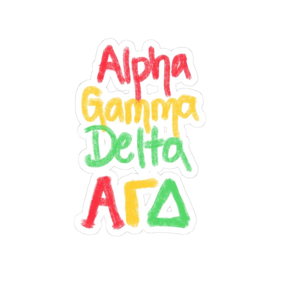 Vibrant Alpha Gamma Delta Stickers | Cute Laptop Decor, Sorority Gifts ...