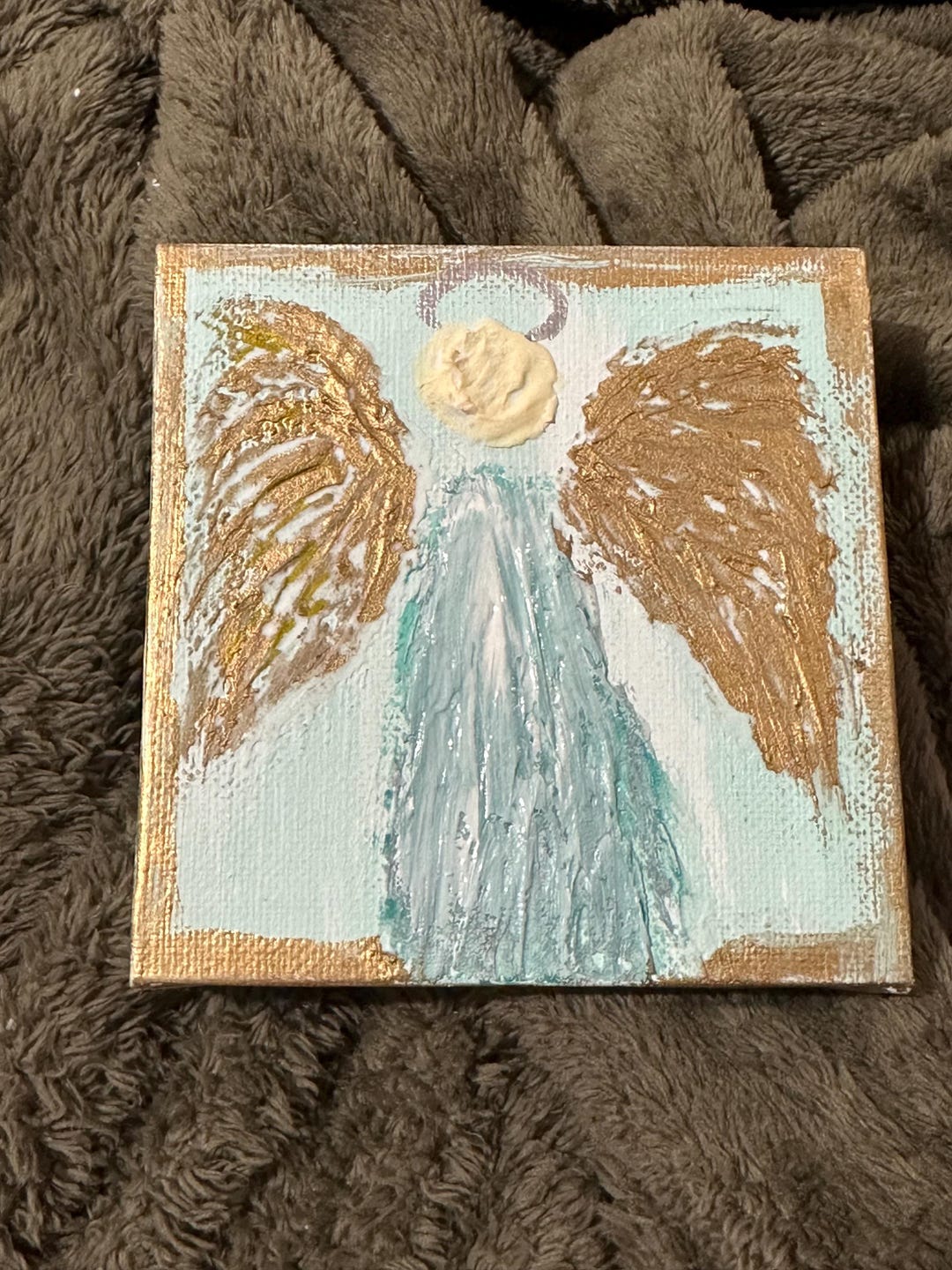 Textured Angel Canvas Painting - Etsy