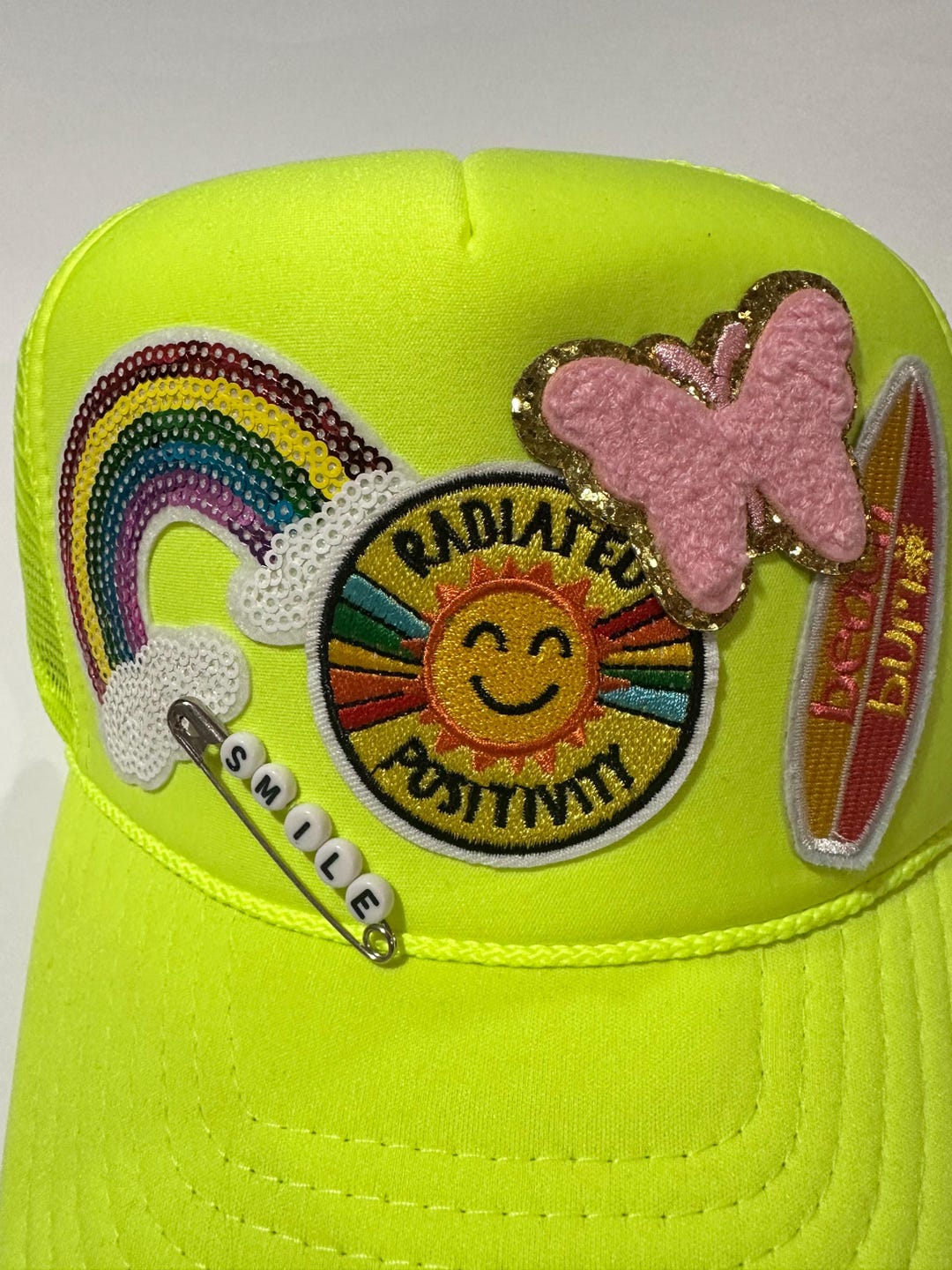 Neon Yellow Trucker Hat - Etsy