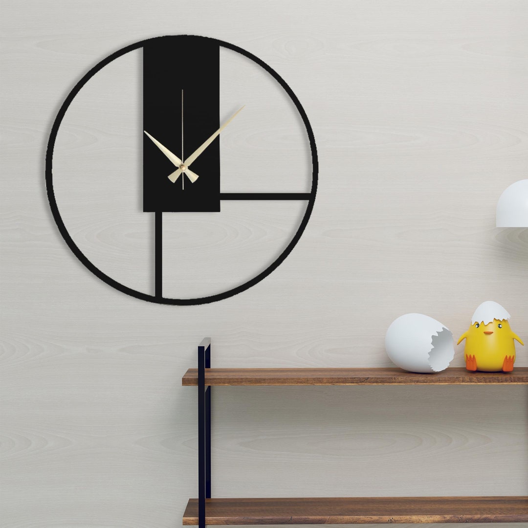 Large Wall Clock, Metal Wall Clock Unique, Wall Clock Modern, Oversized ...