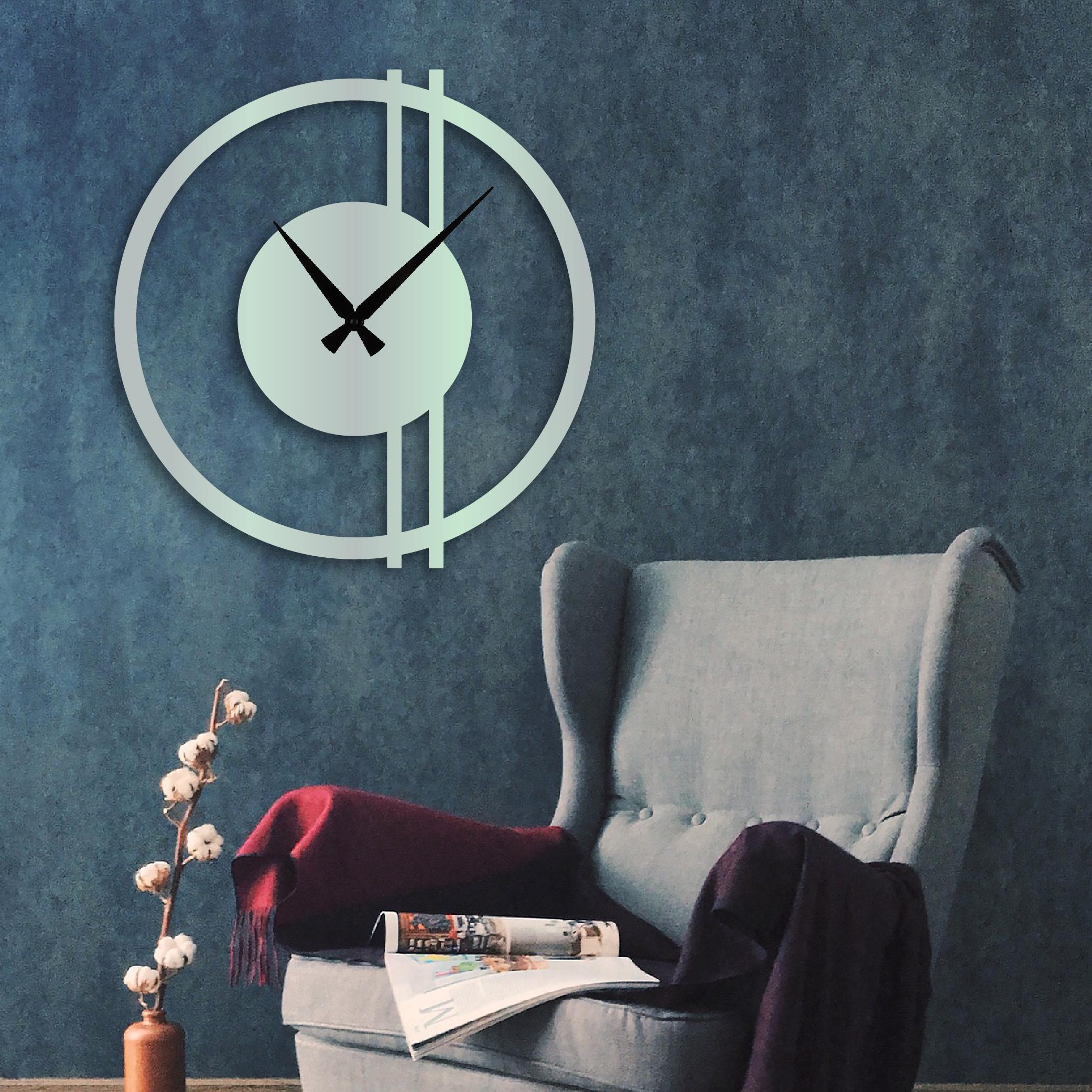 Gold Metal Wall Clock, Extra Large Wall Clock, Silent Oversize Clock ...