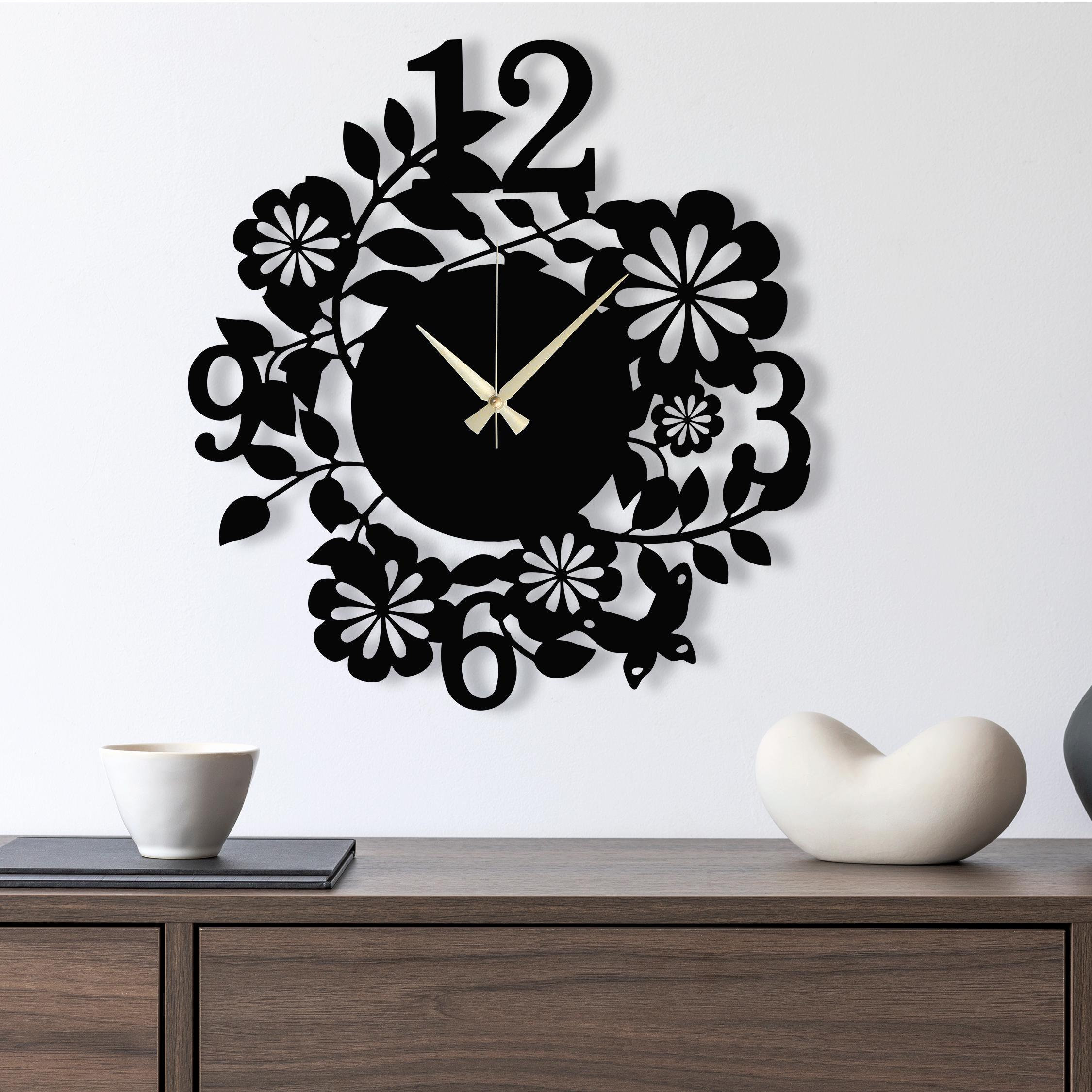Metal Wall Clock With Numbers, Wall Clock, Large Wall Clock, Metal Wall ...