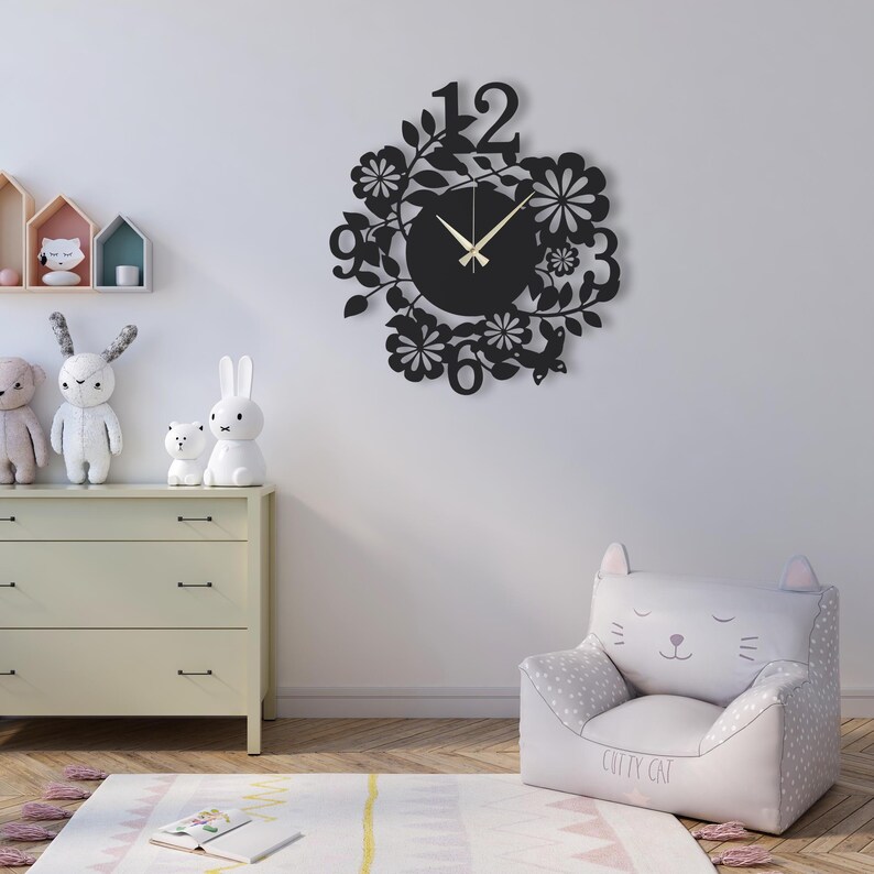 Metal Wall Clock With Numbers, Wall Clock, Large Wall Clock, Metal Wall ...