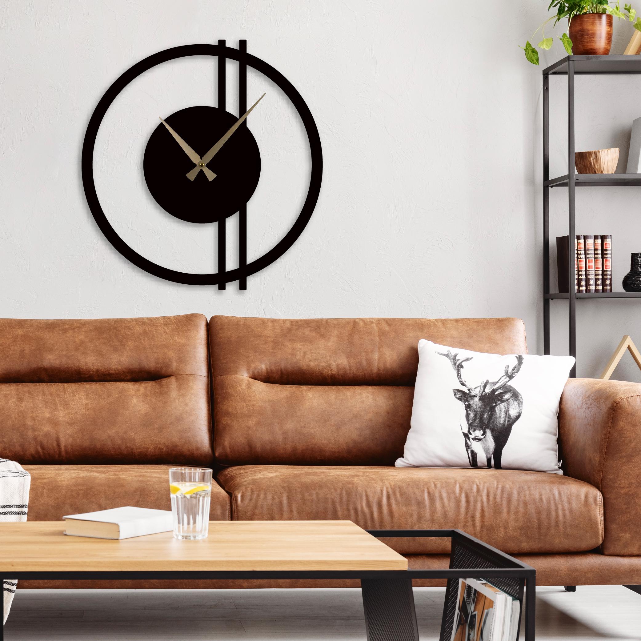 Gold Metal Wall Clock, Extra Large Wall Clock, Silent Oversize Clock ...
