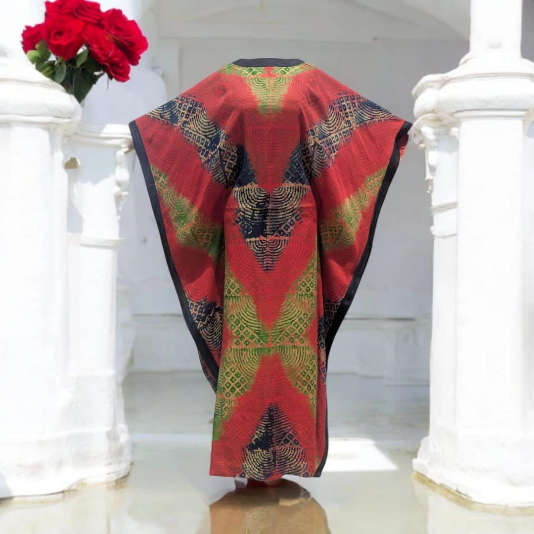 Artisan Slow Fashion |handprint Art | Boho Cotton Maxi Dress ...