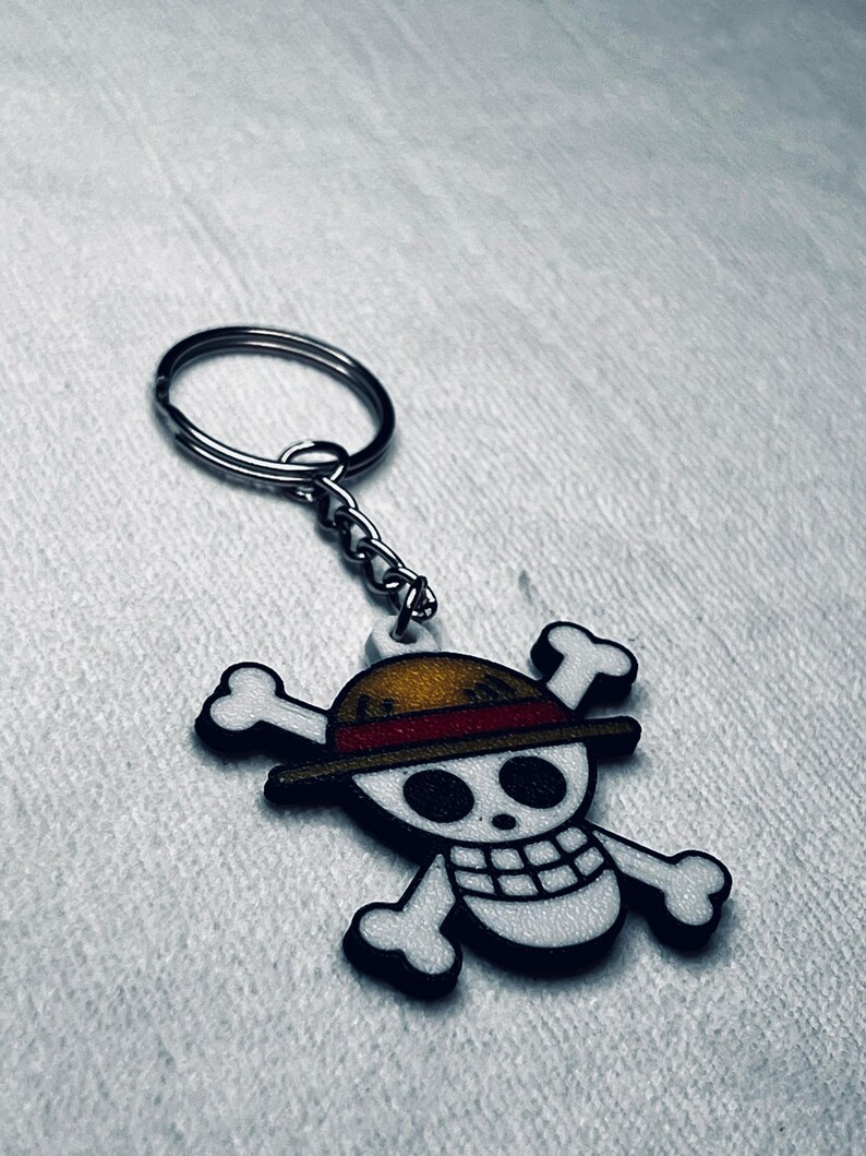 Straw Hat From One Piece Keychain, Anime Keychain, One Piece Keychain ...