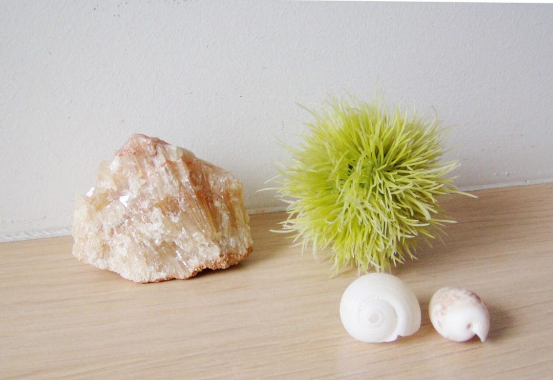 Vintage Mineral Quartz Specimen, Natural Lithium Quartz Crystal Cluster ...