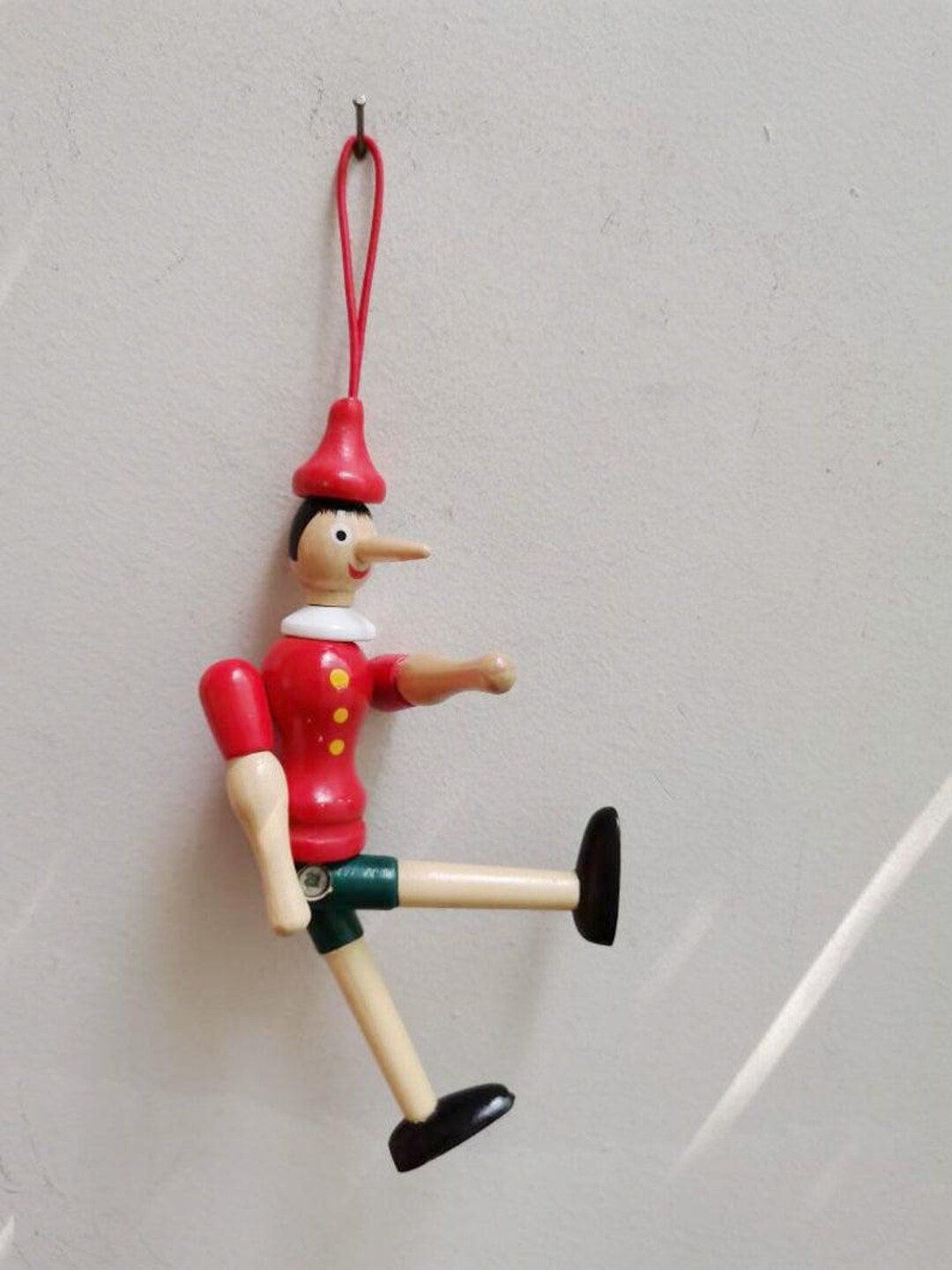 Wooden Pinocchio Toy, Vintage Pinocchio Toy With Movable Parts, Wooden ...