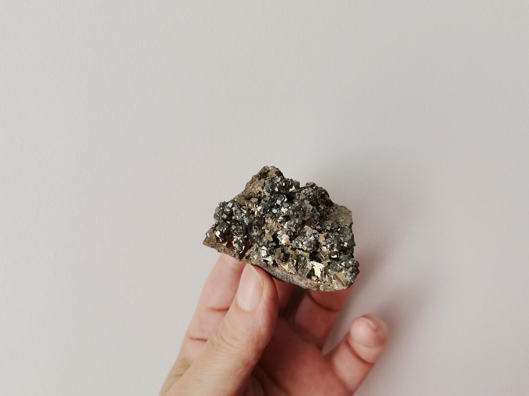 Vintage Greek Mineral Stone Specimen, Greek Iron Pyrite, Iron Pyrite ...
