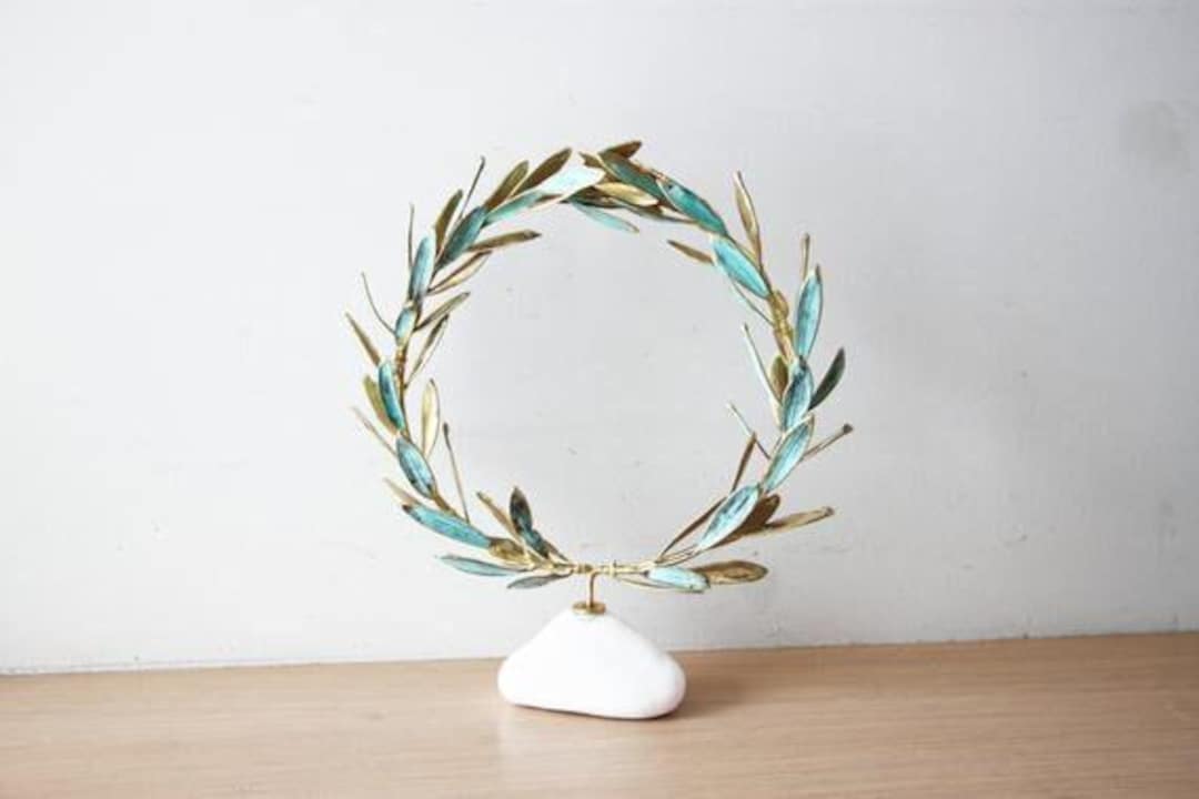 Real Olive Golden Wreath, Bronze Olive Wreath, Grecoroman, Real Olive ...