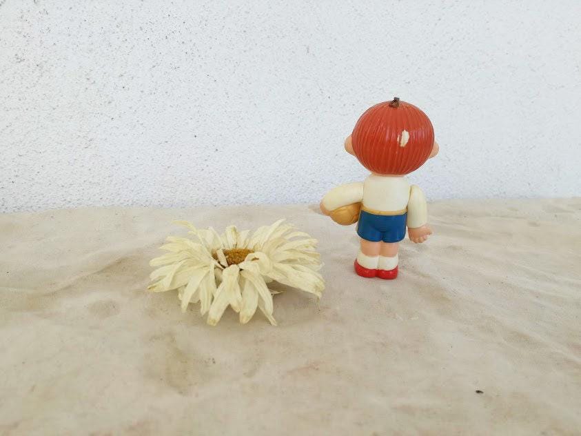 Plastic Boy Figurine, Vintage Toy, Boy Figurine With Football ...