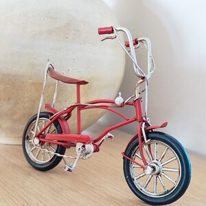 Red Bicycle Miniature, Vintage Collectible Toy, Red Bicycle, Movable ...