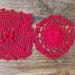 Red Doilies Set, Round and Square, Vintage Red Doilies, Vintage House ...