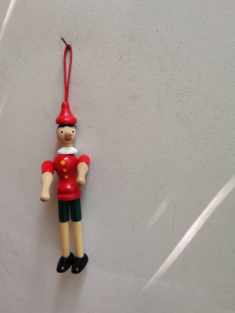 Wooden Pinocchio Toy, Vintage Pinocchio Toy With Movable Parts, Wooden ...
