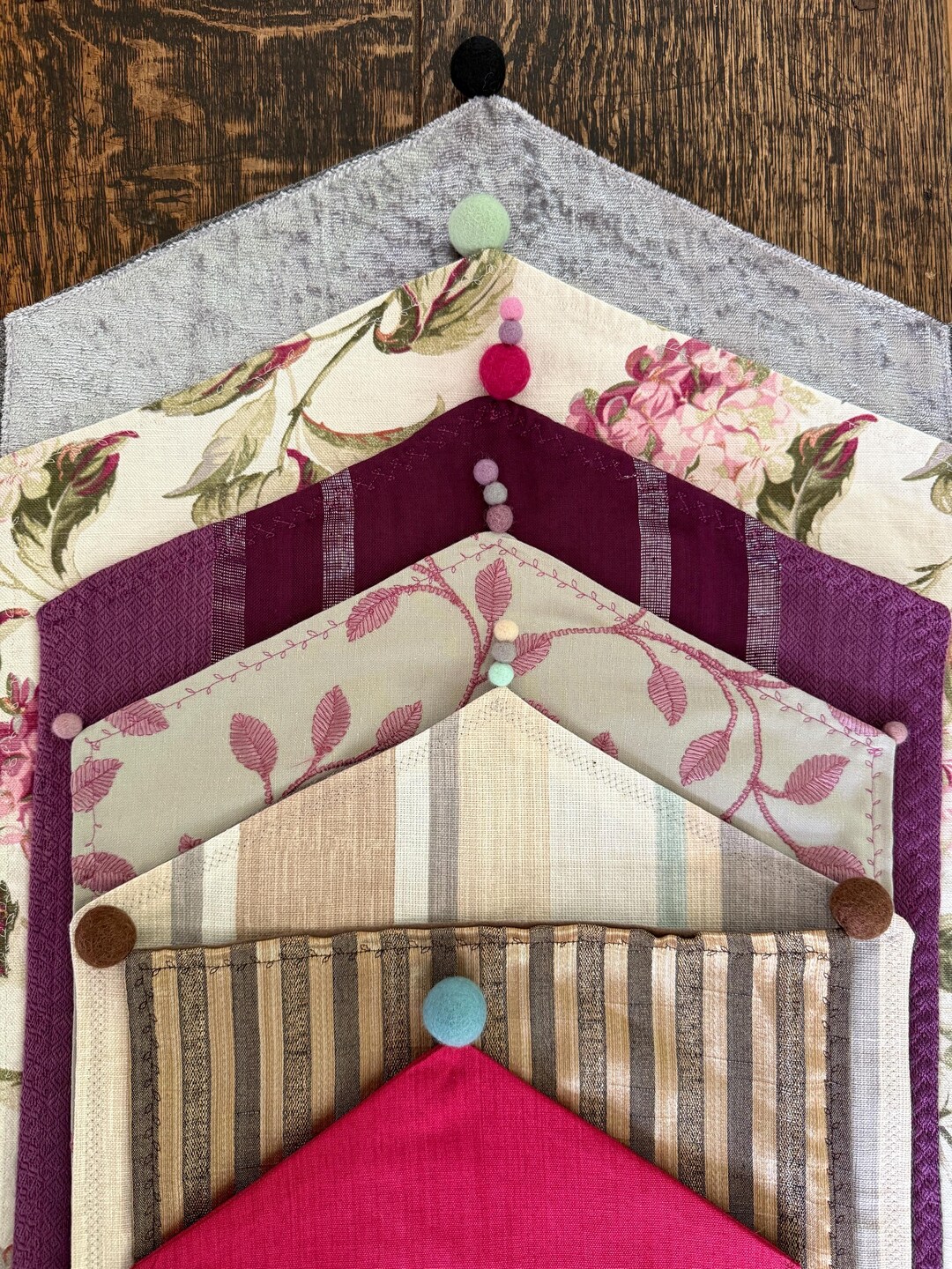 Upcycled Table Runner and Napkin Set: Rustic Tableware With Napkin ...