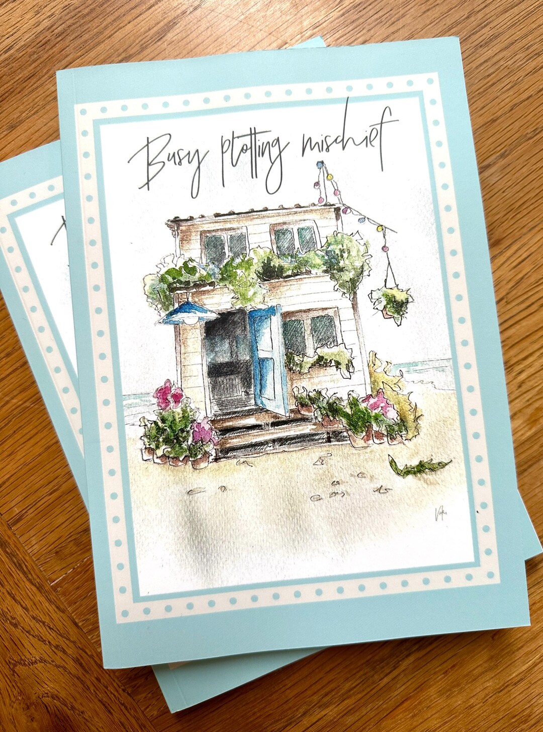 Beach Hut Notebook: Hand Illustrated A5 Lined Journal - Etsy