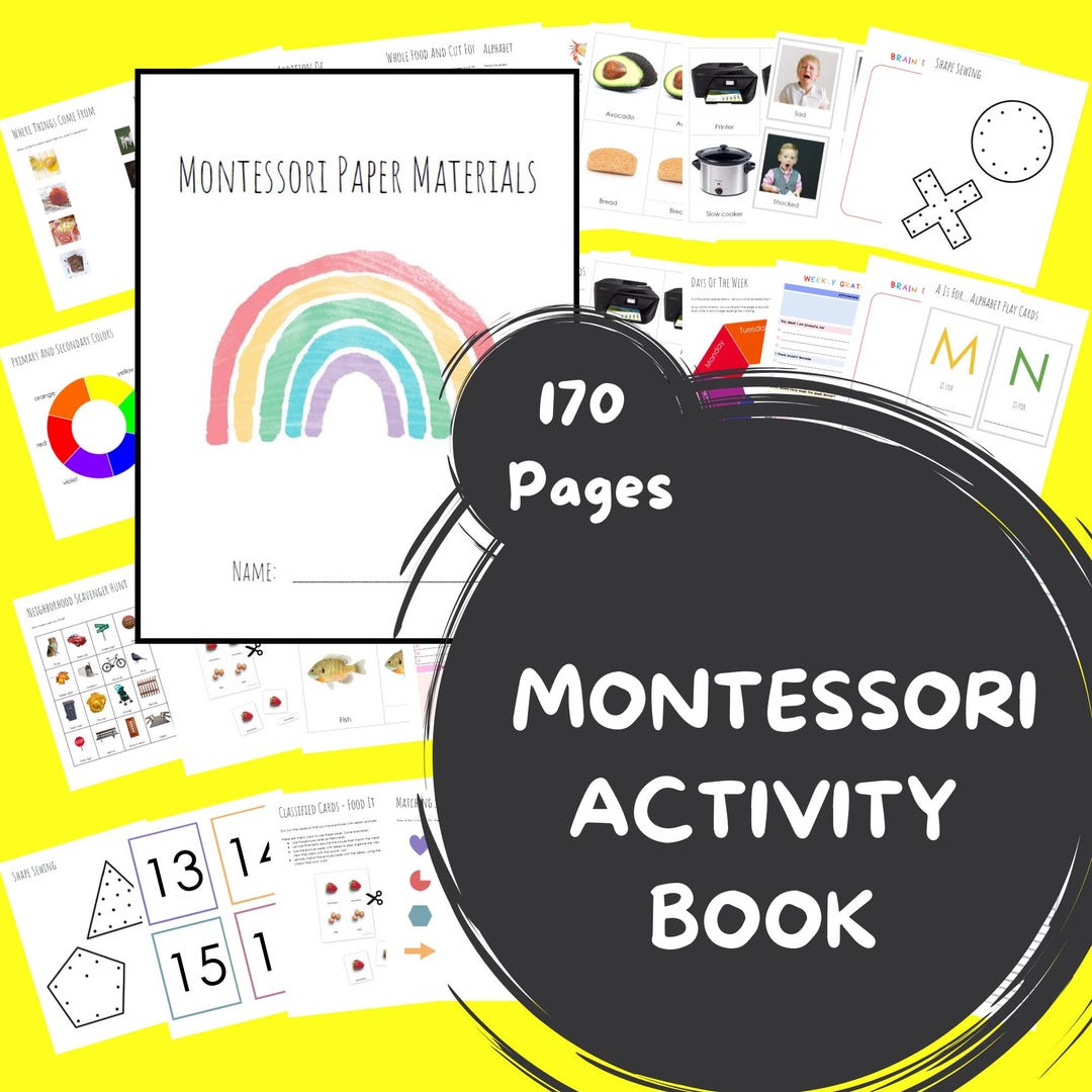 Montessori Printable Activity Book for Kids | 170 Pages of Fun ...