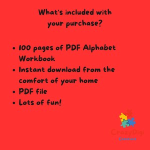 Alphabet Preschool Workbook Printable 100 Engaging Pages of Letter ...