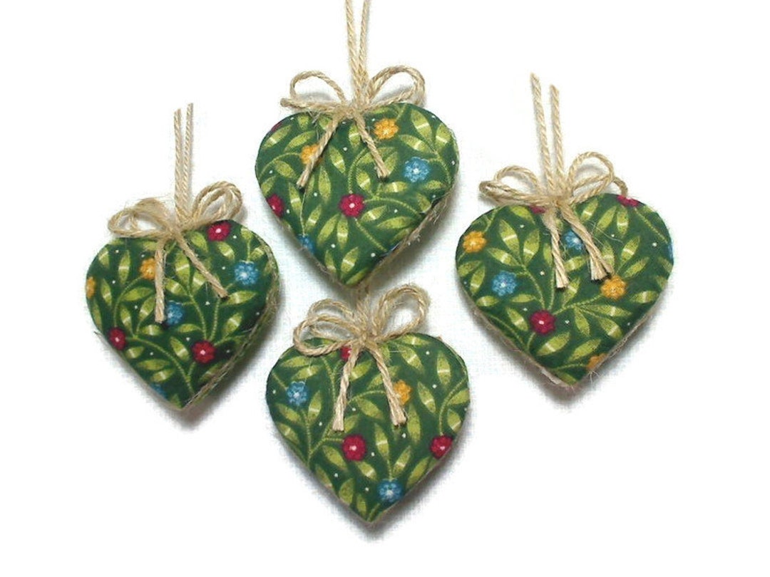Small Green Heart Ornaments Easter Decorations Irish Decor Party Favors ...