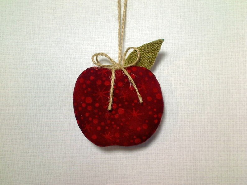 Berry Red Apple Ornament Home Decor Party Favor Teacher | Etsy