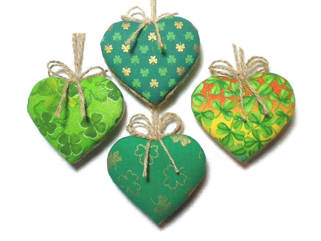 Green Heart Ornaments St Patrick's Day Spring Decor Party Favor Irish ...