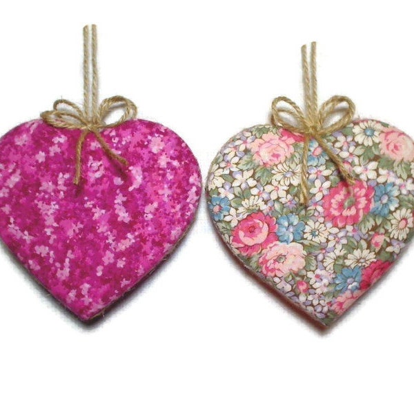 Pink Heart Ornaments - Etsy