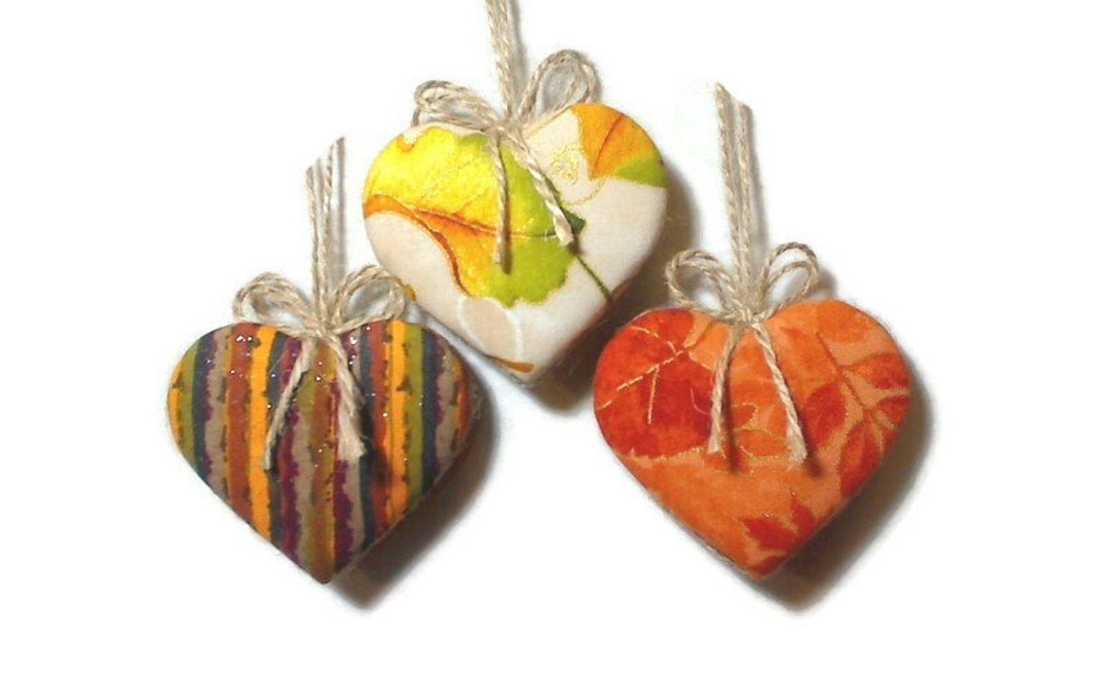 Fall Heart Ornaments Thanksgiving Decor Halloween Decor | Etsy