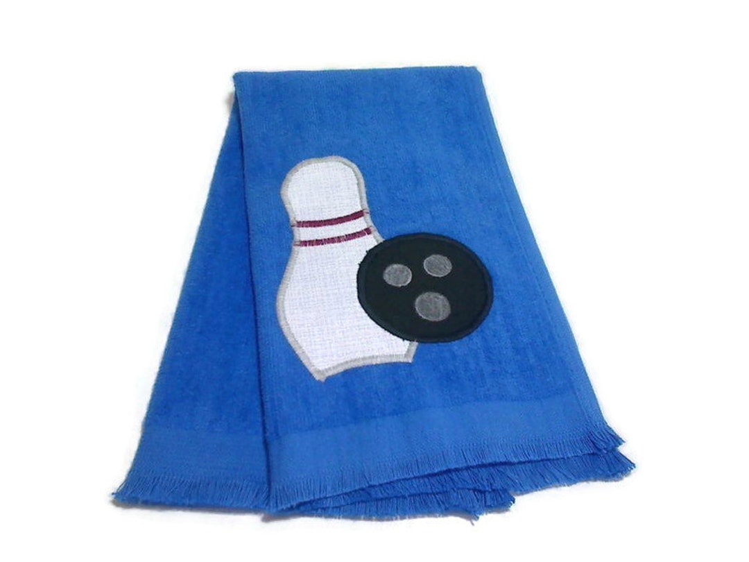Royal Blue Bowling Towel | Team Sports | Appliqued Bowling Pin/ball ...