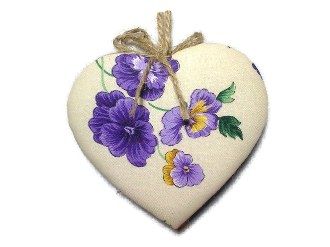Large Purple Heart Ornament Easter / Spring Decor Party - Etsy