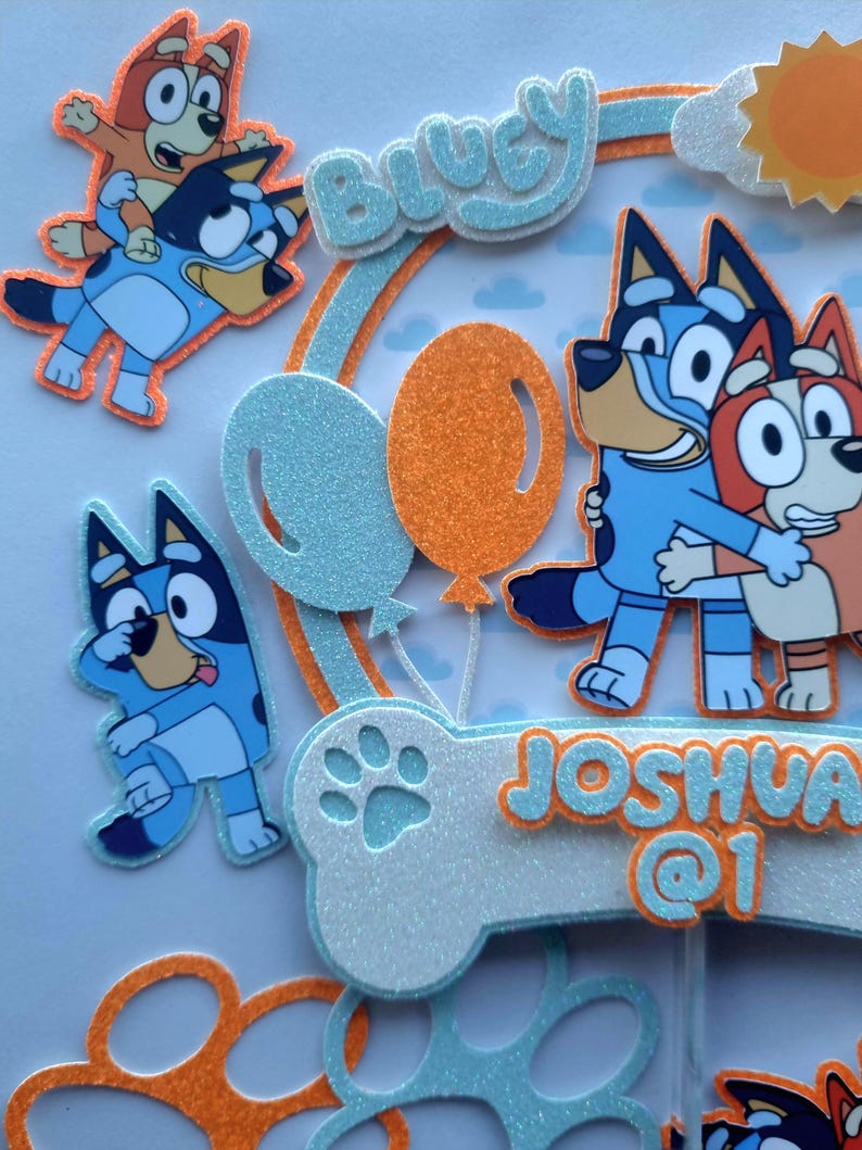 Bluey Cake Topper Set - Etsy