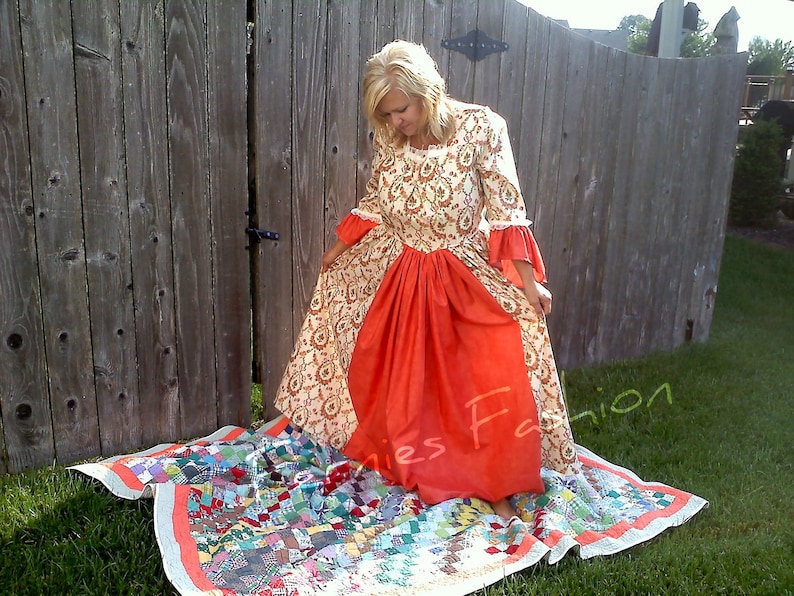 Women's Custom Colonial Dress Gown Costume Size 6 - 22 W - Etsy