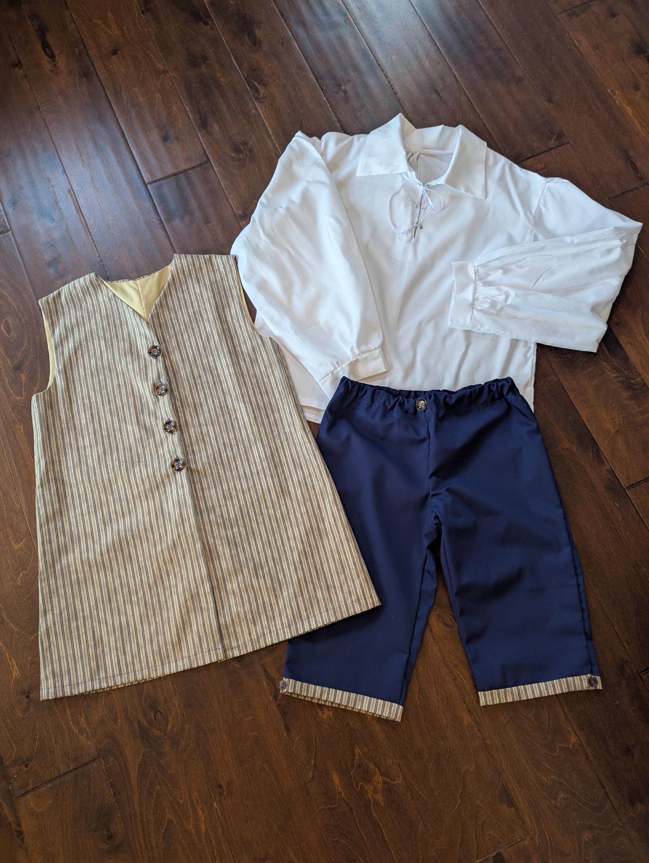 Boy's Williamsburg Colonial 18th Century 3 Pc Costume Size 3 to 14 ...