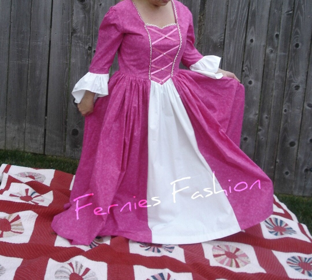 Women's Custom Colonial Dress Gown Costume Size 6 - 22 W - Etsy