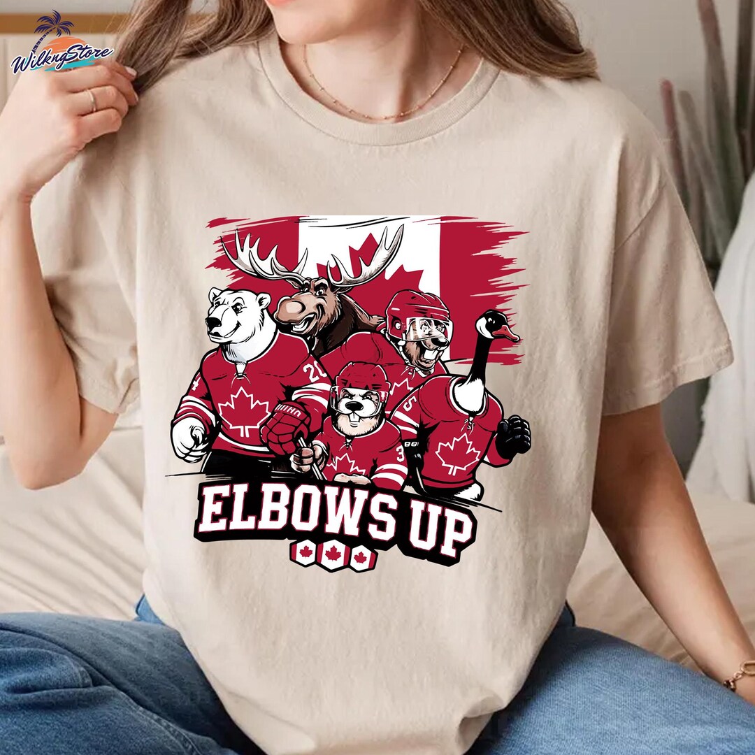 Elbows up Canada Shirt, Elbows up Shirt, Hockey Culture Shirt, Anti ...