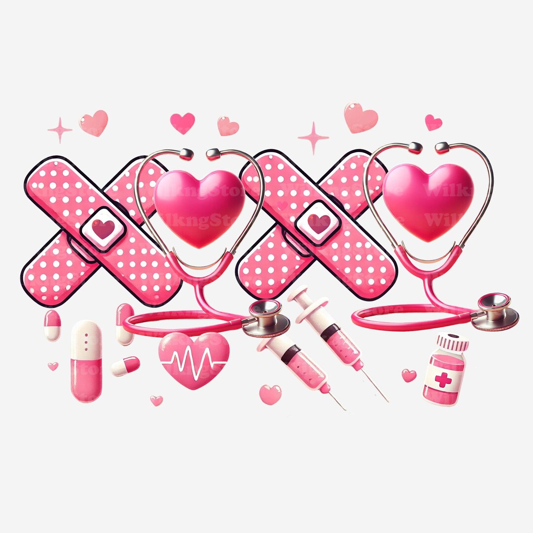 Pink Valentine Nurse Png, Valentine Nurse Coquette Png, Cupids Favorite ...