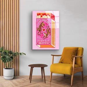 Perfect Match Wall Decor, Love Art, Girlfriend Gift, Valentines Day ...