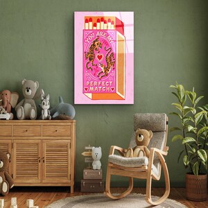 Perfect Match Wall Decor, Love Art, Girlfriend Gift, Valentines Day ...