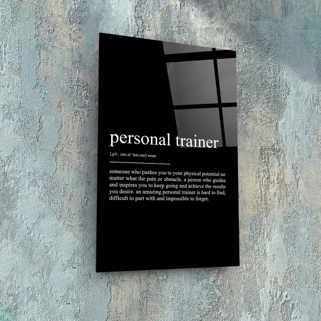 Personal Trainer Wall Decor, Gym Glass Wall Decor, Personal Trainer ...