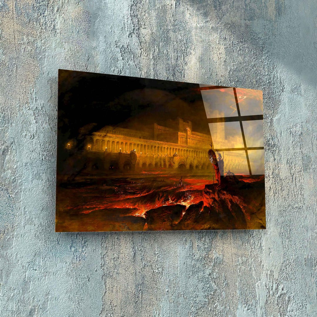 Pandemonium by John Martin Glass Wall Art, Gothic Wall Art, Pandemonium ...