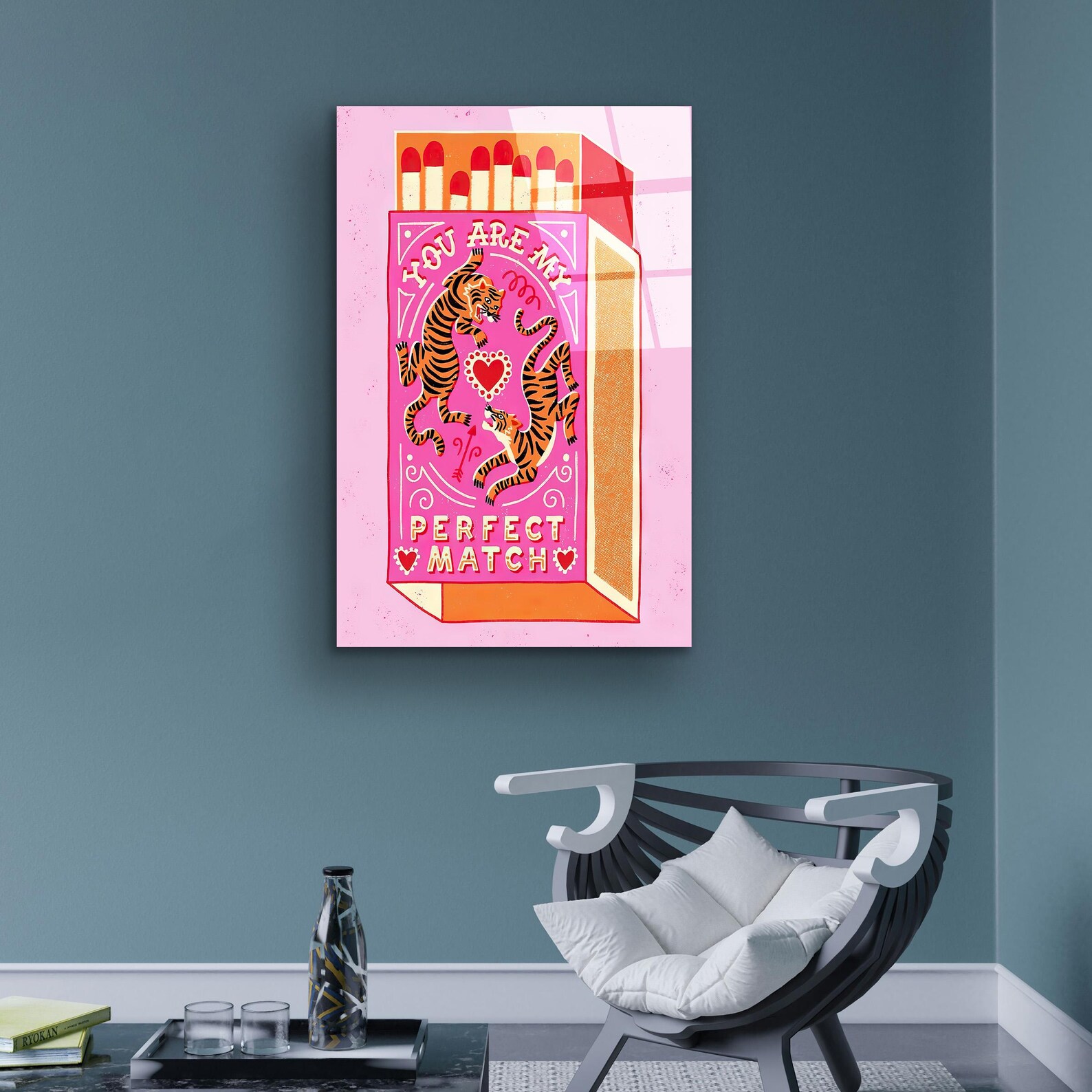Perfect Match Wall Decor, Love Art, Girlfriend Gift, Valentines Day ...