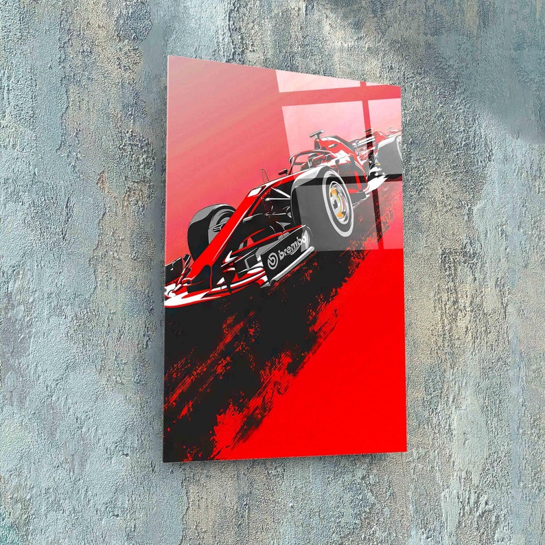 Formula 1 Glass Wall Art, Formula Car Wall Decor, Formula 1 Paintings ...