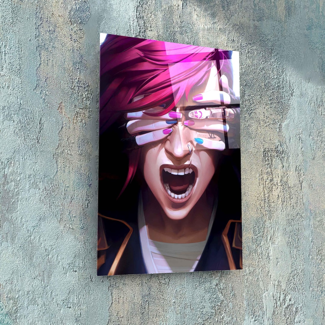 Jinx Glass Wall Decor, Arcane Season 2 Wall Decor, Arcane Jinx Glass ...